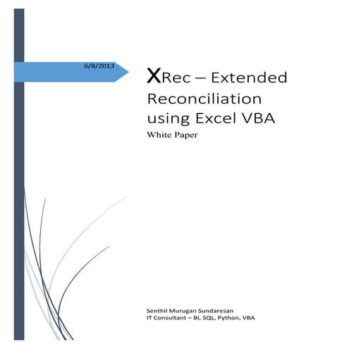 X Rec Extened Reconciliation Using Excel Vba Pdf 