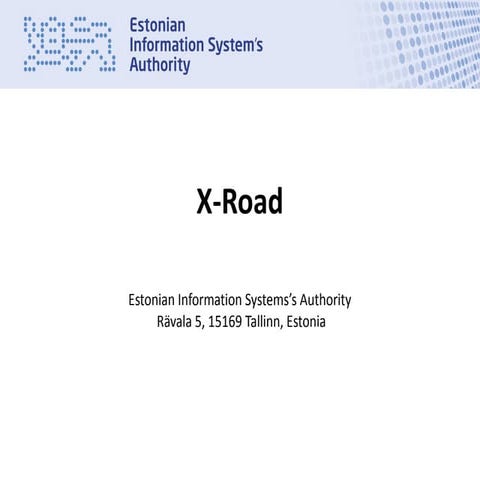 Talking to organisations with x-road | PDF