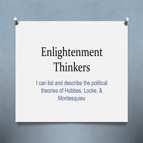 Enlightenment Philosophers