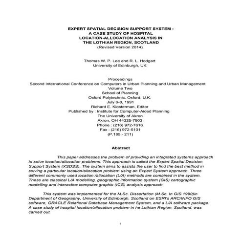 Location & Allocation Analysis | PDF | Databases | Computer Software ...