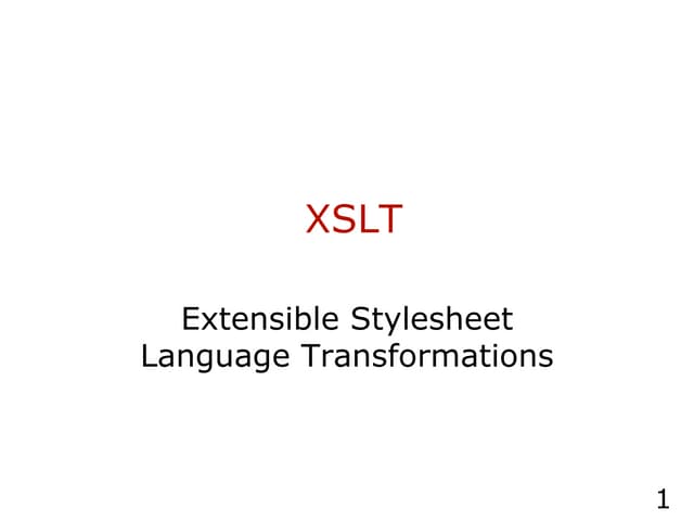 Xslt Ppt