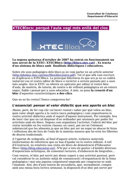 Tutorial 1: Penjar fotos i compartir l'àlbum al bloc XTEC | PDF