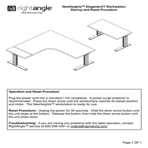 XT Reset Procedure | PDF