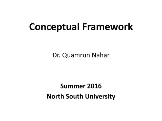 Conceptual Framework in Qualitative Research | PPTX