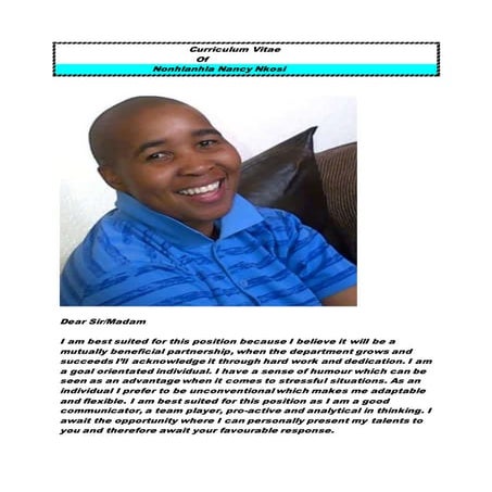 Curriculum vitae.docx nonhlanhla nancy nkosi | DOCX