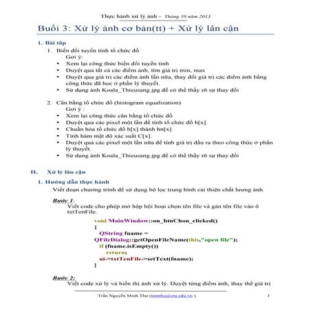 Xu ly anh 2014_b3 CTU | PDF