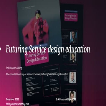 futuring service design education | PPT