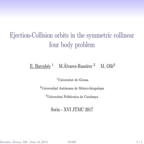 Parabolic Restricted Three Body Problem | PDF
