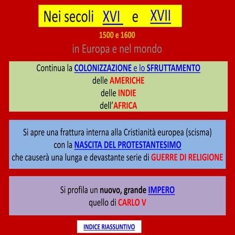 secoli XVI- XVII | PPTX