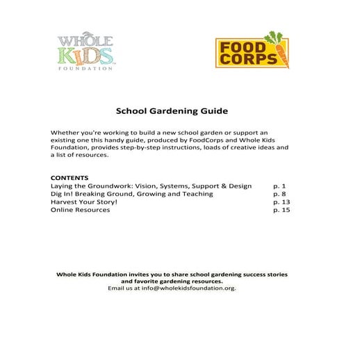School Gardening Guide | PDF