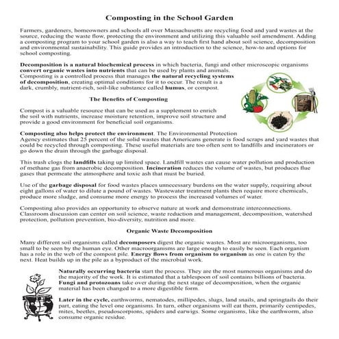 Composting in the School Garden | PDF