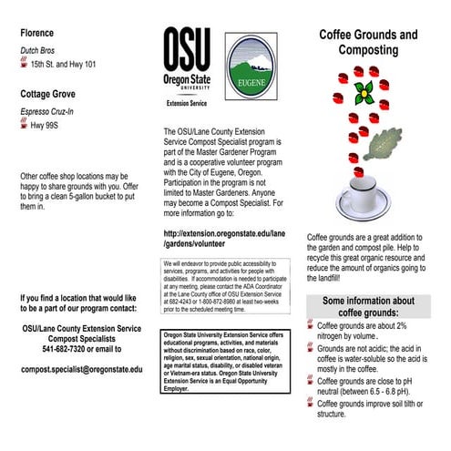 Coffee Grounds and Composting ~ OSU | PDF