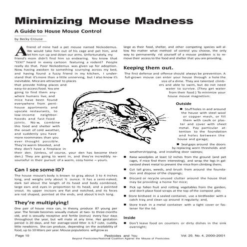 Minimizing Mouse Madness | PDF