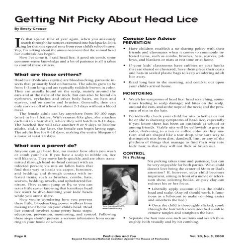 Getting Nit Picky About Head Lice | PDF