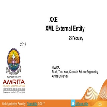 Xxe Xml External Entity Attack Ppt 
