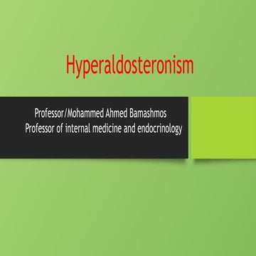 adrenal_gland_hyperaldosteronism, type and causes | PPT