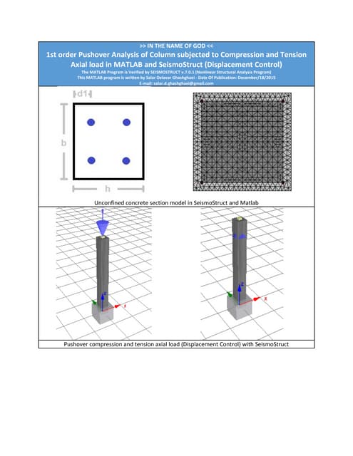 Moment curvature analysis of unconfined concrete section with matlab ...