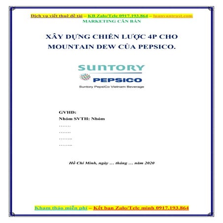 Xây dựng chiến lược 4p cho mountain dew của pepsico.docx