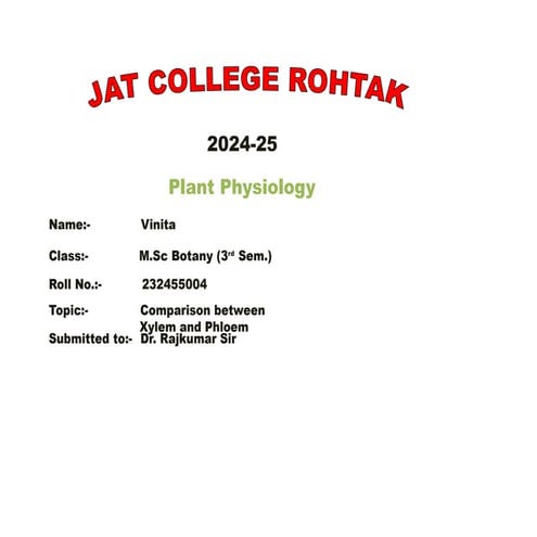 Xylem and phloem lesson 2 | PPT