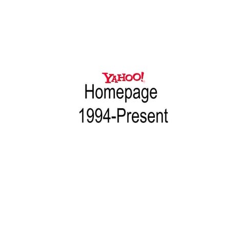 Yahoo Homepage History | PPT