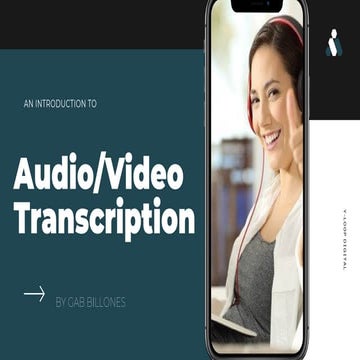 Audio/Video Transcription | Introduction to Virtual Ass | PDF