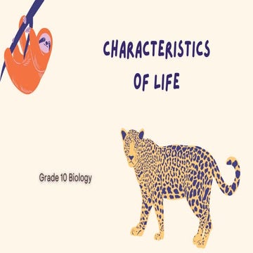 Biology Characteristics of Life Chapter 1 IGCSE | PDF