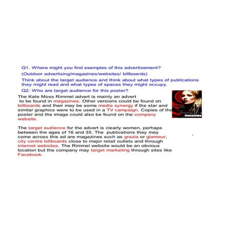 Print advertising: questions and examples | PDF