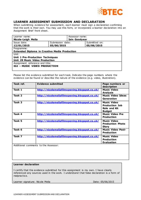 Y1 games ig2 learner assessment submission declaration | PDF