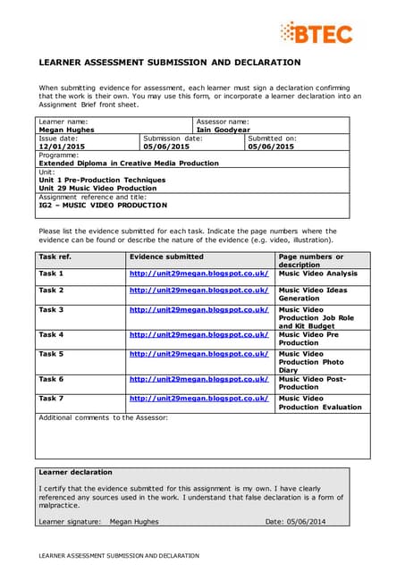 Y1 games ig2 learner assessment submission declaration | PDF