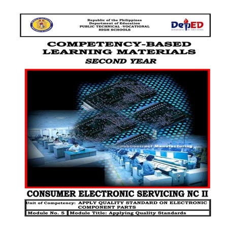 TLE CES NC II Y2 - Module 5 - Applying Quality Standards.doc