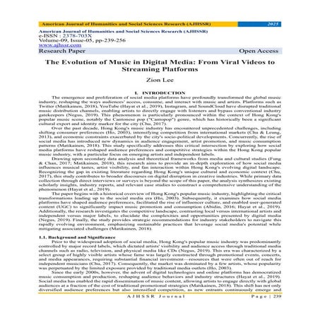 The Evolution of Music in Digital Media: From Viral Videos to Streaming ...