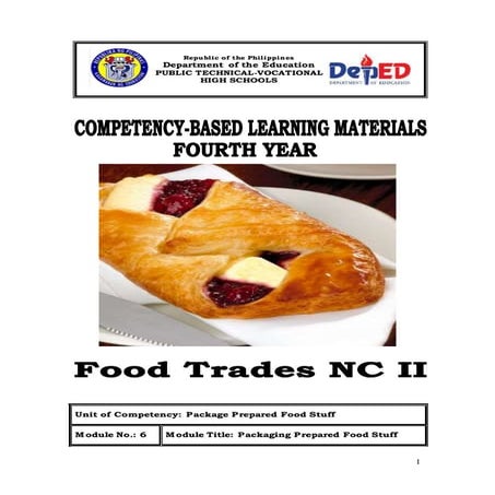 Y4 module 6 - package prepared food stuff | DOC