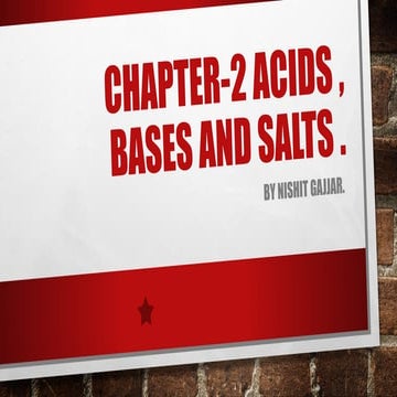 Class 10Chapter 2 Acids, Bases and Salts | PPTX