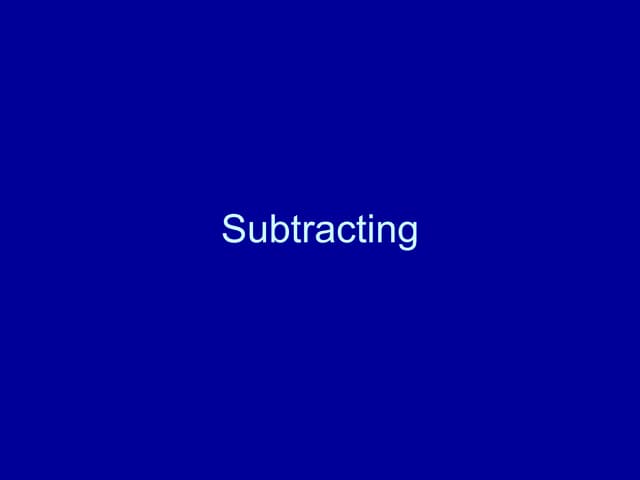 Subtraction without Regrouping | PPTX