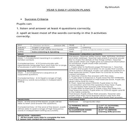 Y5 E L29 - L34 (M1).docxenglish year 5 nndddj | PDF