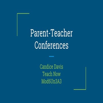 Parent teacher conferences | PPTX