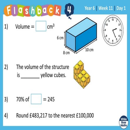 Y6 Spring Block 6 FB4.pptx maths flashaback of mental maths | PPT