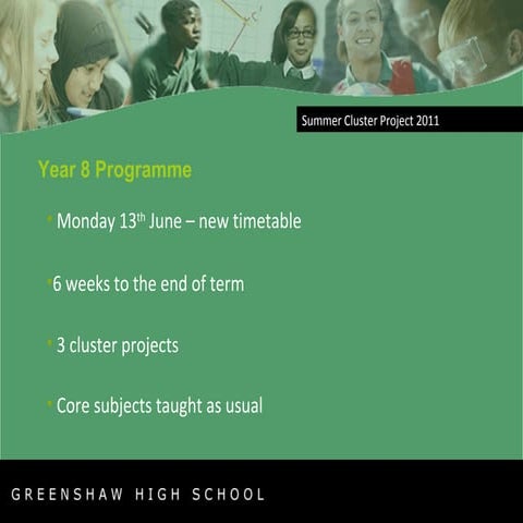 Y8 cluster programme | PPT