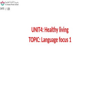 Language focus English as a secondalanguage | PPTX