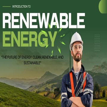 "Exploring Renewable Energy for a Greeneer energy. | PDF