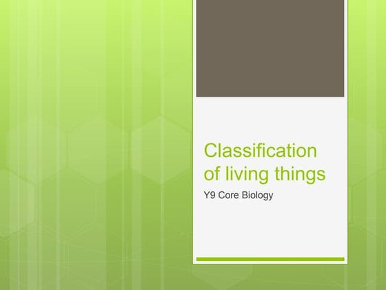 Characteristics and classification of living organisms igcse o level ...