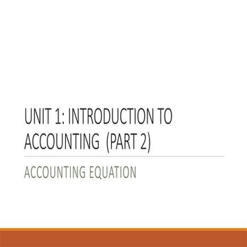 The accounting equation | PPTX