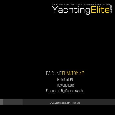 FAIRLINE Phantom 42, 2000, 189.000 € For Sale Brochure. Presented By ...
