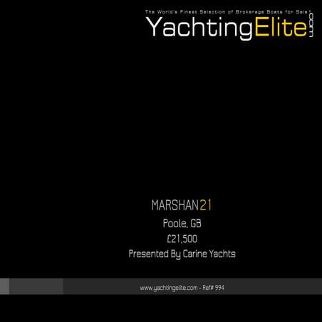 MARSHAN 21, 2012, £21,500 For Sale Brochure. Presented By yachtingelite.com