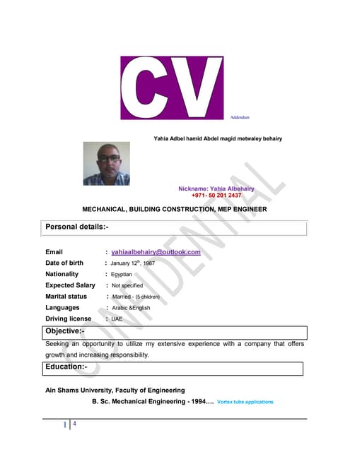 Anil CV | PDF