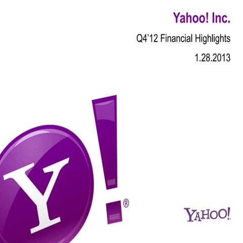 Yahoo! Q4 2012 Quarterly Earnings | PDF