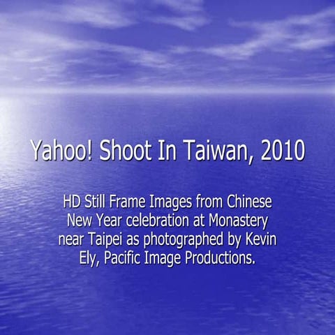 Yahoo! Shoot In Taiwan, 2010 | PPT