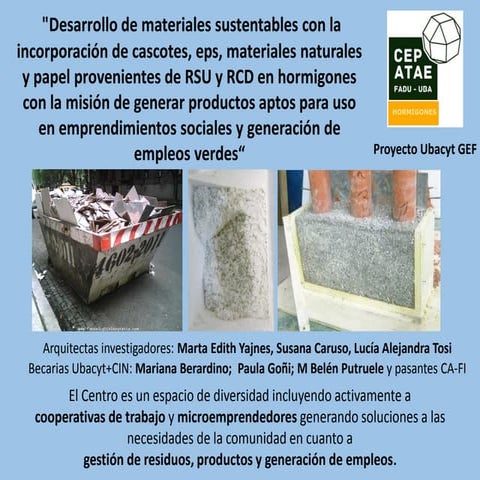 Cemento termocromico y hormigon autorreparable | DOCX