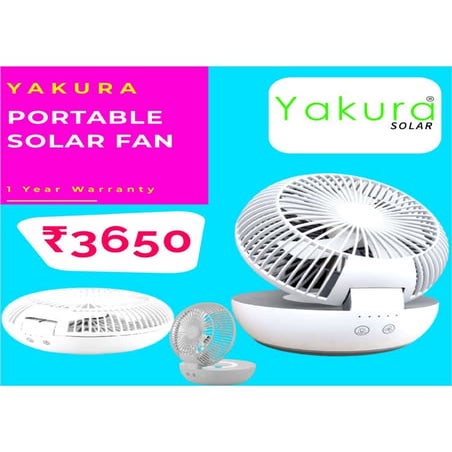 Yakura Solar Portable Solar Fan-Small | PDF