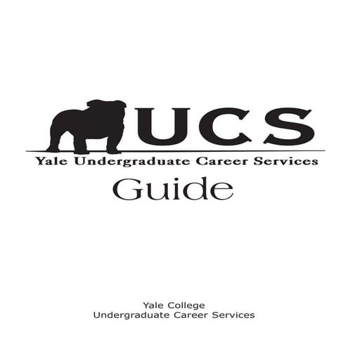 Yale career manual undergraduate career services guide | PDF